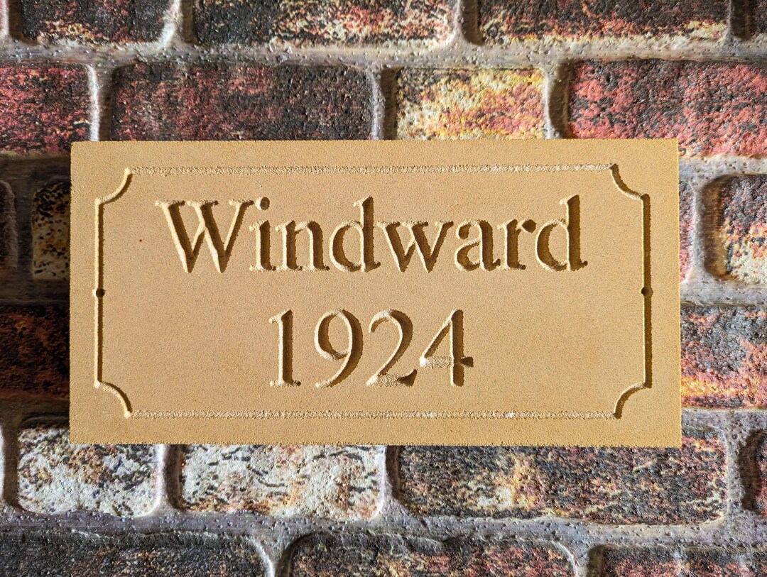 Deeply Engraved Wall Mounted Stone House Sign 400x200x30mm - Etsy UK