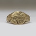 Solid Gold Signet Ring Cast in Beach Sand - Rugged Textured Ring ...