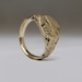 Solid Gold Signet Ring Cast in Beach Sand - Rugged Textured Ring ...
