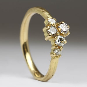 Diamond Cluster Ring / Contemporary Engagement Ring / Ethical Canada ...