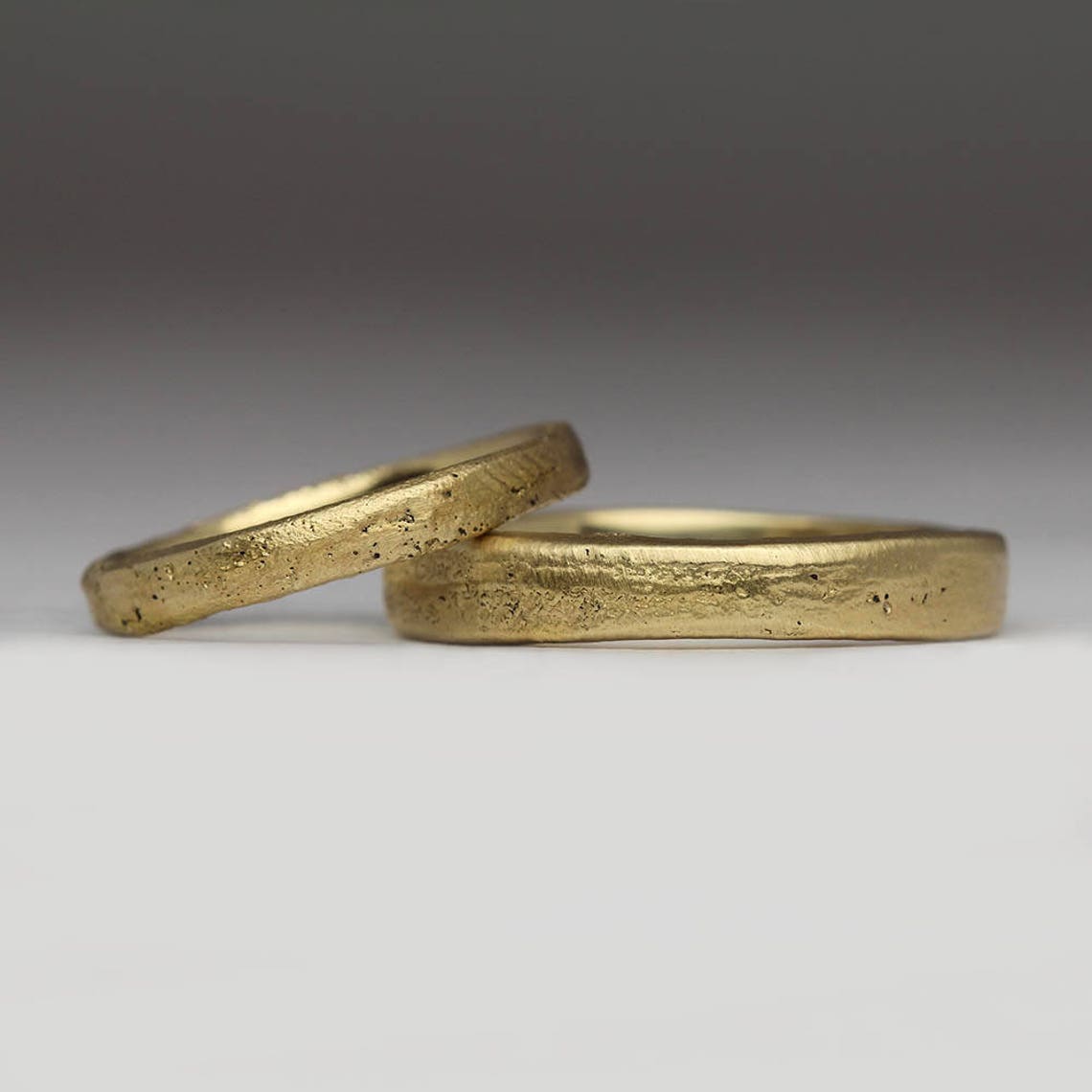 Wedding Ring Set His and Hers Unique Wedding Rings 9ct Gold | Etsy UK