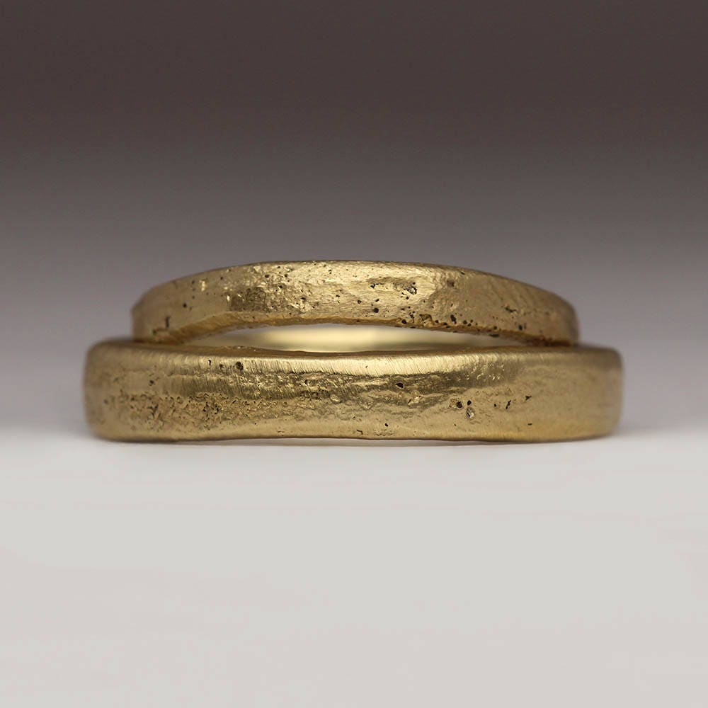 Wedding Ring Set His and Hers Unique Wedding Rings 9ct Gold | Etsy UK