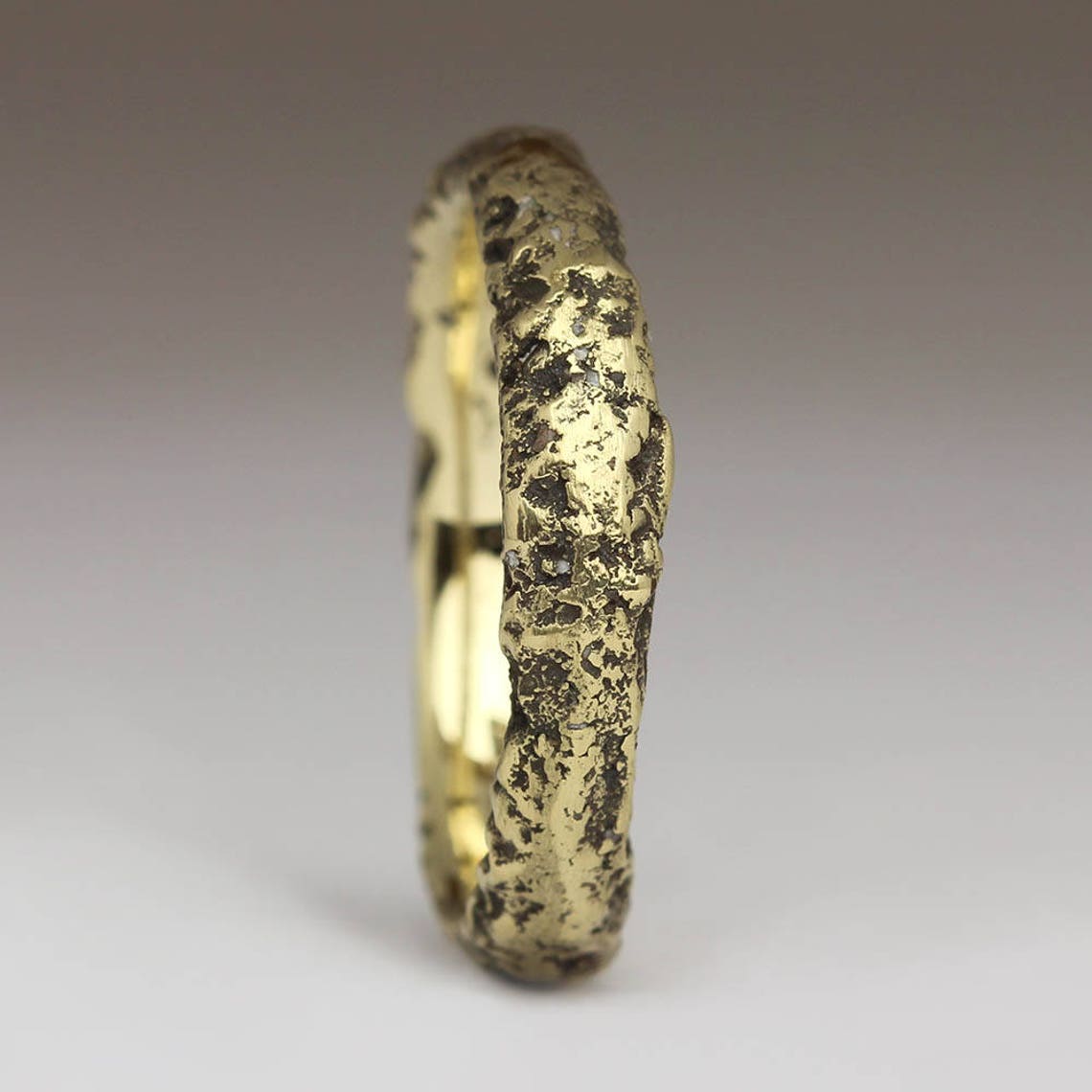 14ct Gold Cast in Beach Sand, Cornish Sand Jewellery, Justin Duance ...
