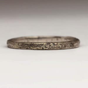 Solid 18ct Gold Rustic Stacking Rings, Sand Textured Skinny Rings ...