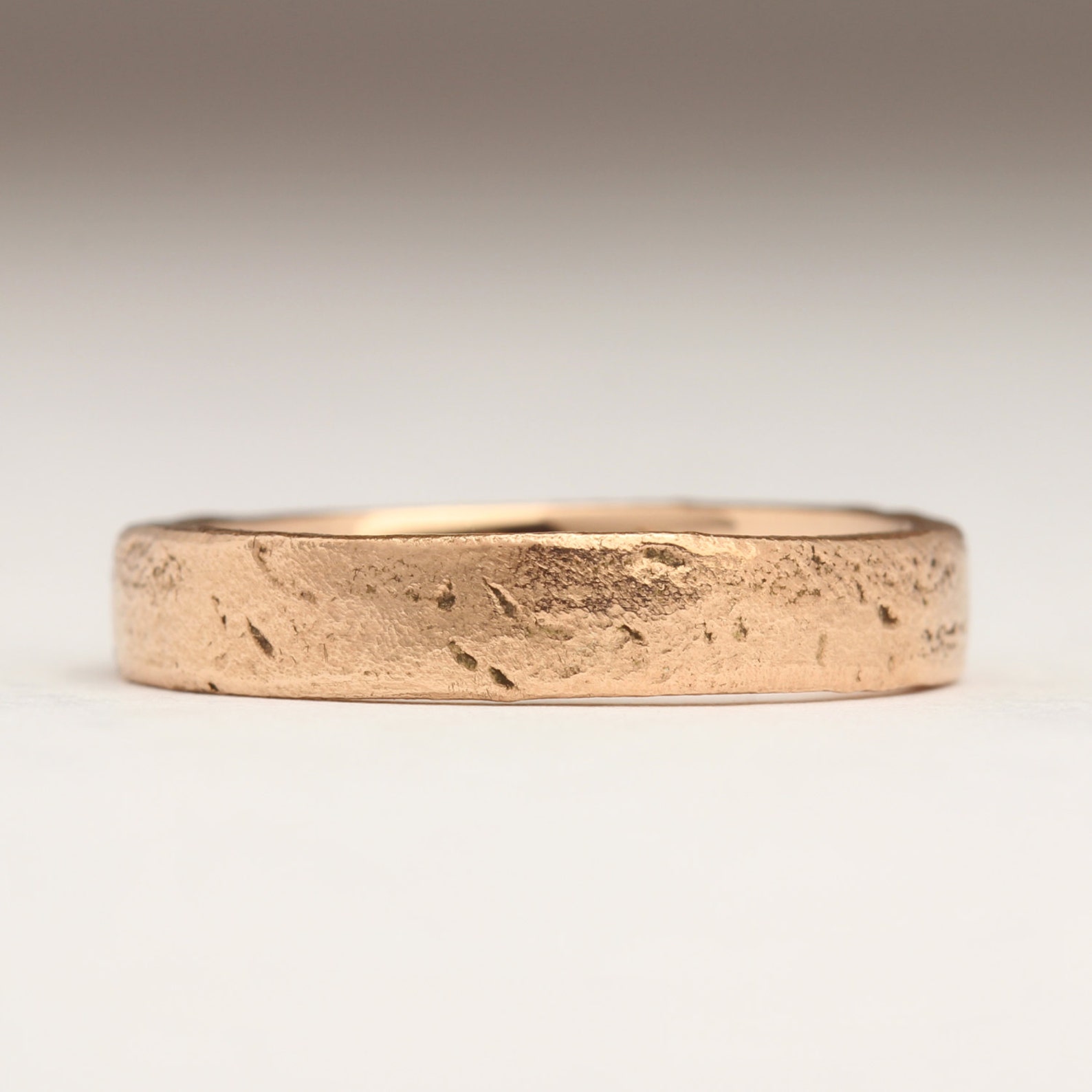 Antique Polish 9ct Rose Gold Ring Rustic Boho Wedding Ring | Etsy