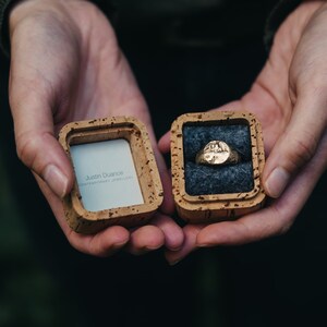 Solid Gold Signet Ring Cast in Beach Sand - Rugged Textured Ring ...