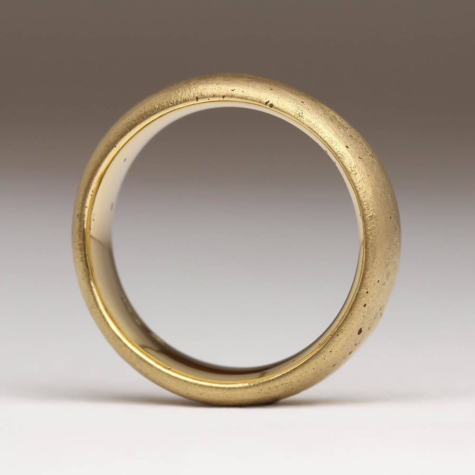 Solid 18ct Gold Mens Ring Cast in Beach Sand Organic Wavy - Etsy