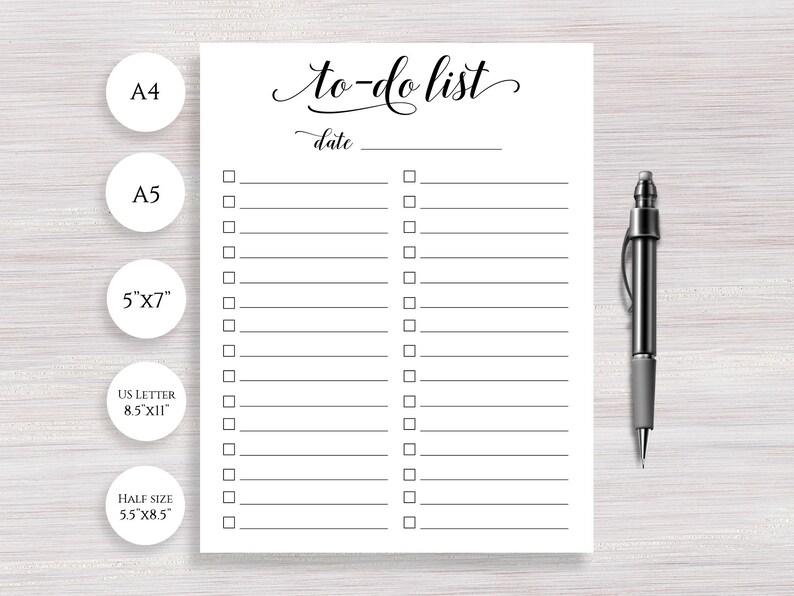 To do list printable To do notepad Notes printable Daily | Etsy