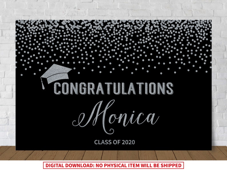 DIGITAL Graduation Party Backdrop Grad Party Decorations | Etsy