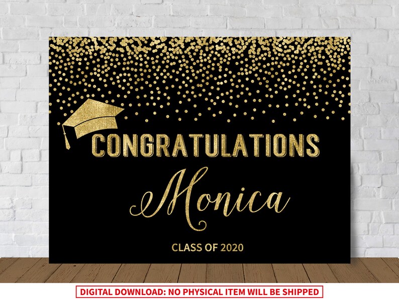 DIGITAL Graduation Party Backdrop Grad Party Decorations | Etsy