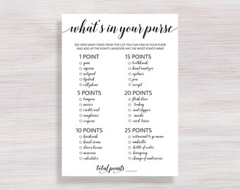 Purse scavenger hunt | Etsy