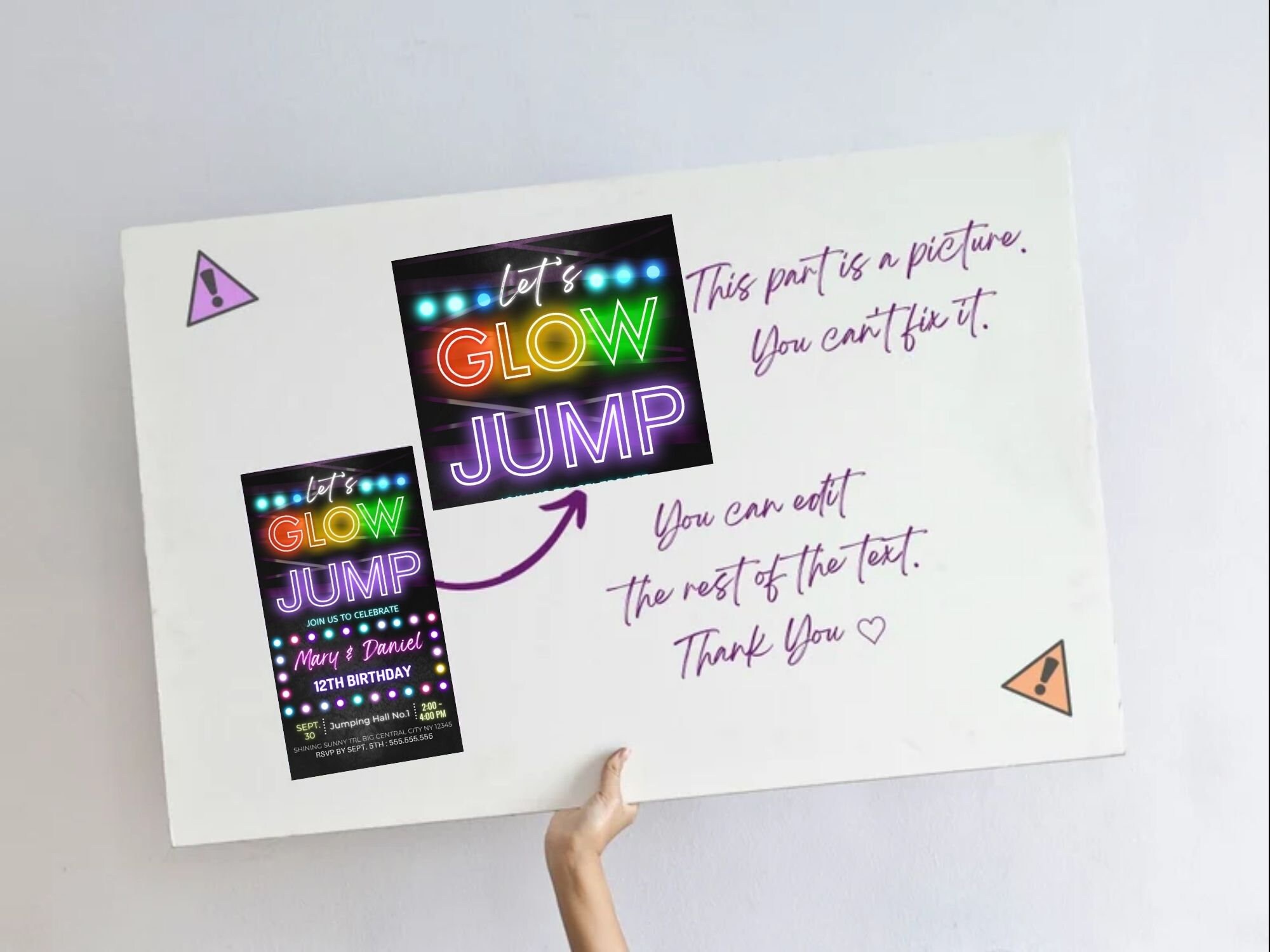 Jump Party Digital Invitation Template, Sky Zone Bounce House Evite ...