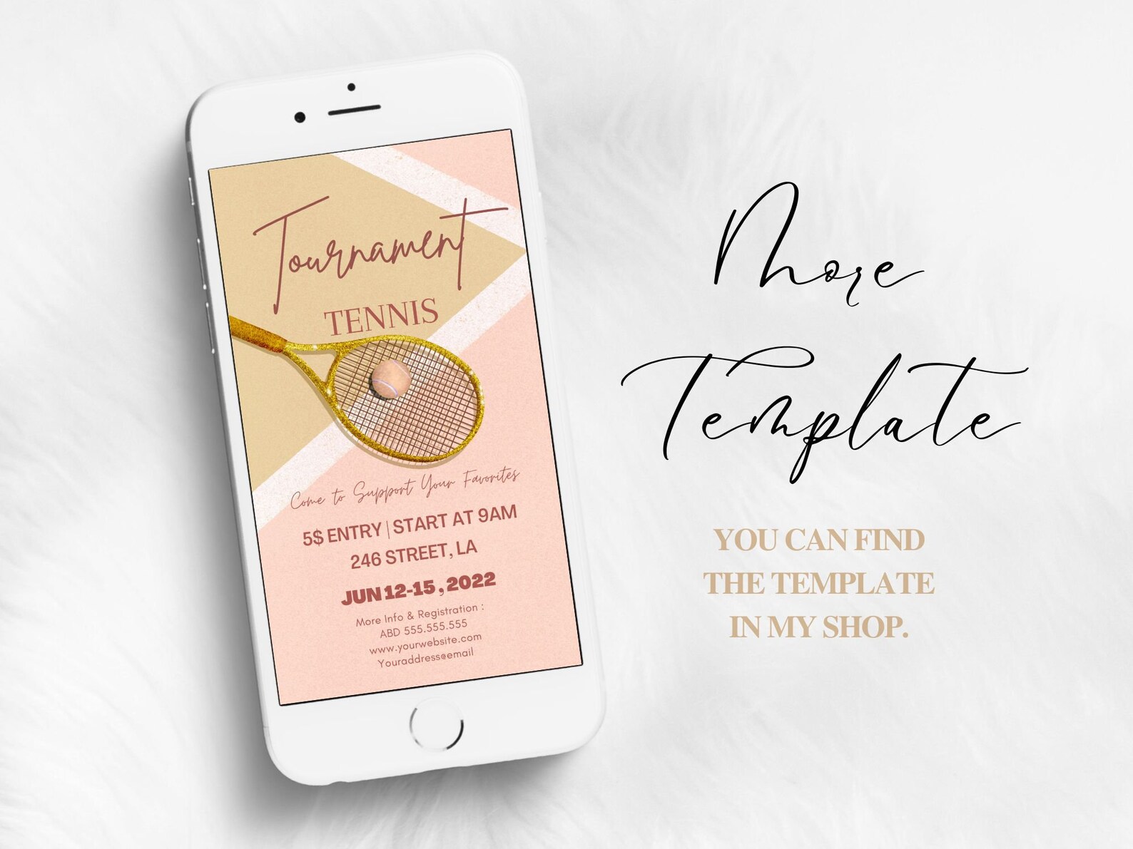 Tennis Invitation Sports Birthday Party Digital Template Rose - Etsy