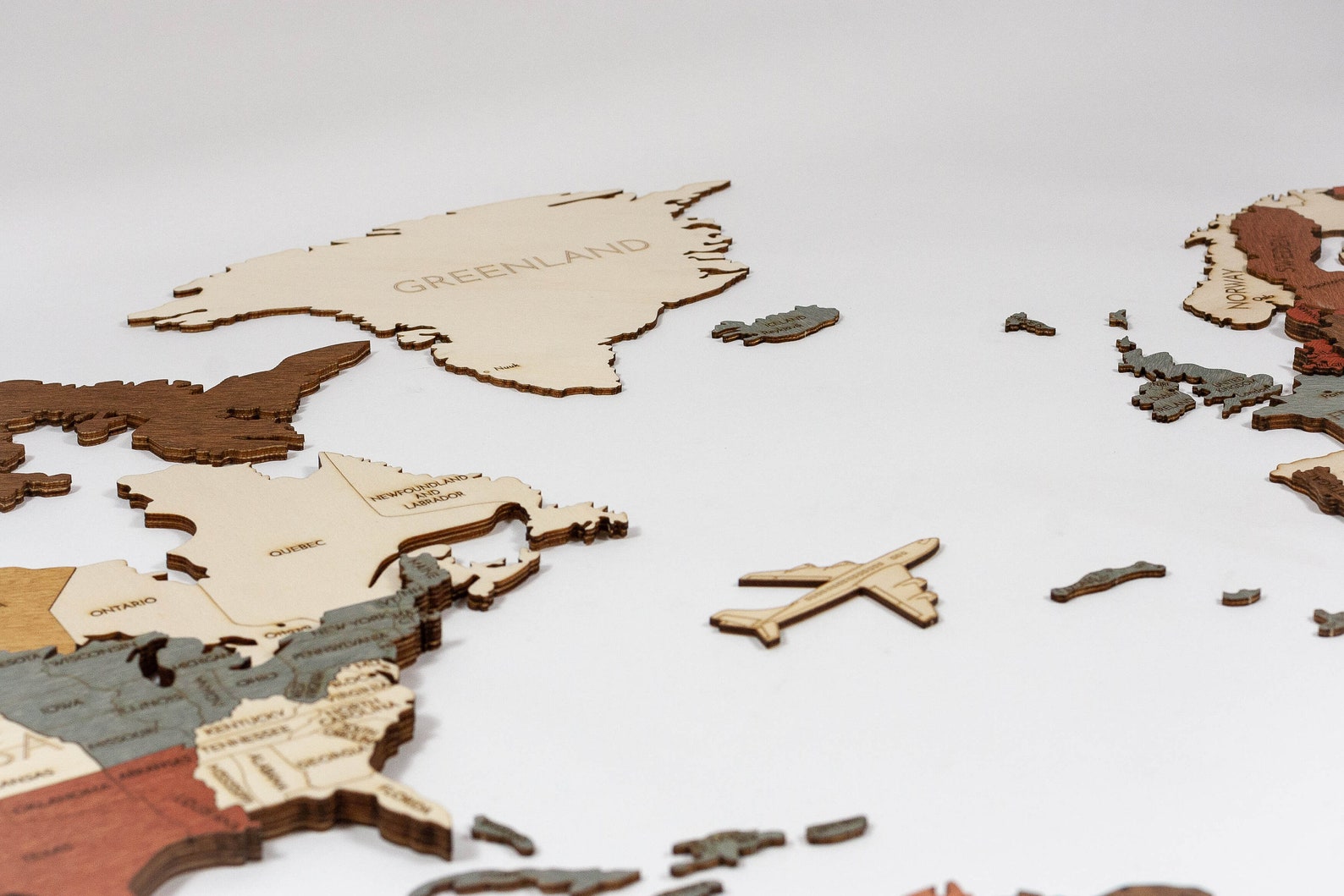 Wooden World Map Wall Decoration Industrial Edition No - Etsy