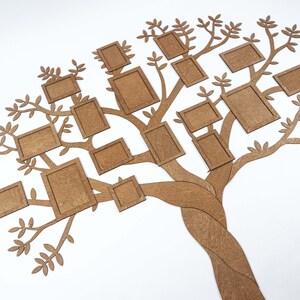 Wooden Family Tree With 17 Picture Frames (63x59in / 160x150cm ...