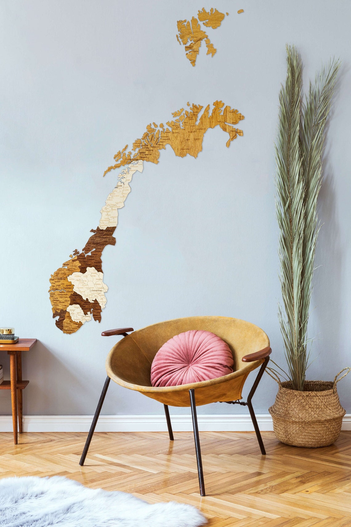 Wooden Map of Norway Engraved Cities Roads Borders Large - Etsy