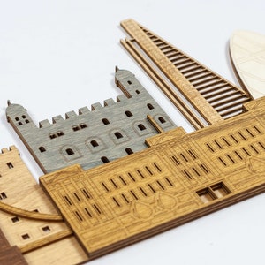 London Landmarks Wooden Wall Panel - Wall Decoration Art for Living ...
