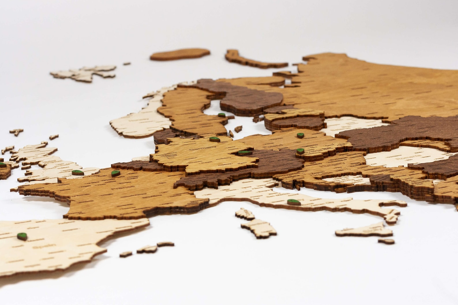 Wooden Europe Map Geography 3D Wall Decoration Art for - Etsy