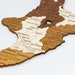 Wooden Map of New Zealand Engraved Cities, Roads, Borders Large ...