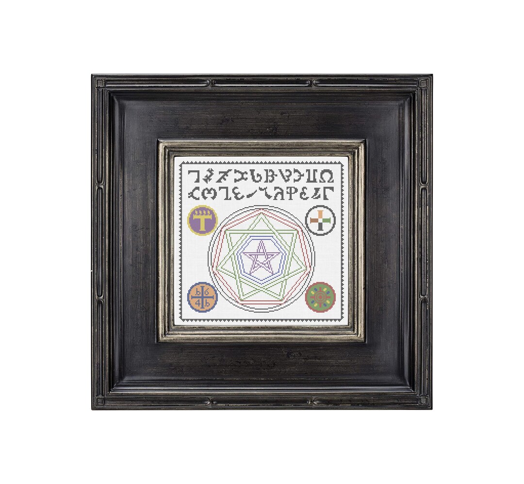 Enochian Alphabet Cross Stitch Pattern: John Dee Occult Magic (PDF ...