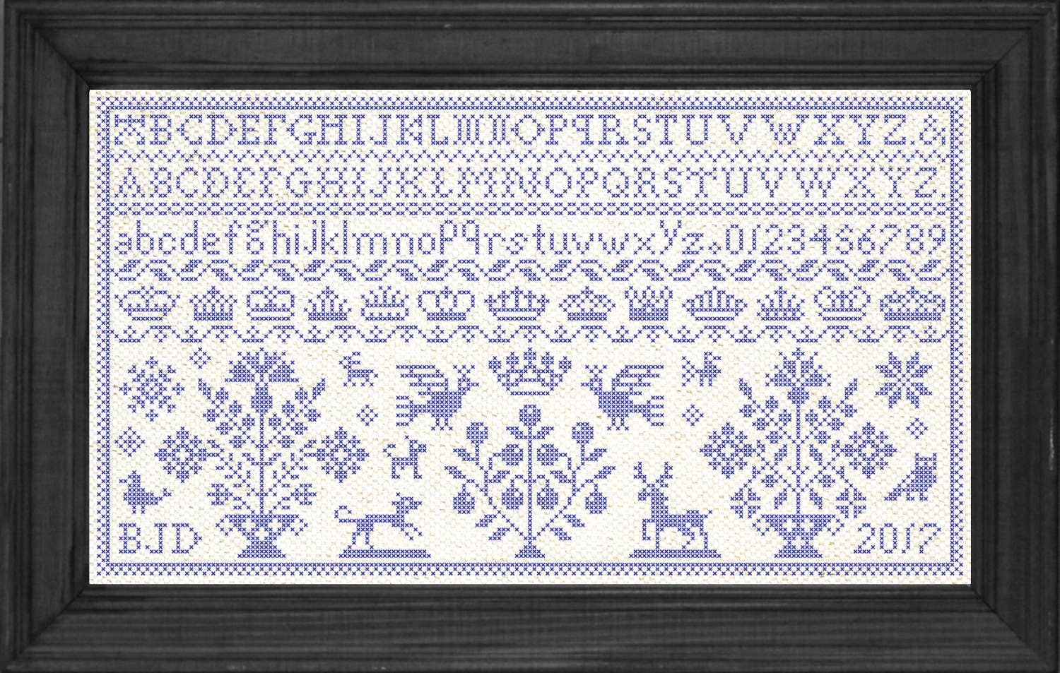 Victorian Sampler Cross Stitch Pattern: Alphabets, Crowns, Birds - Etsy