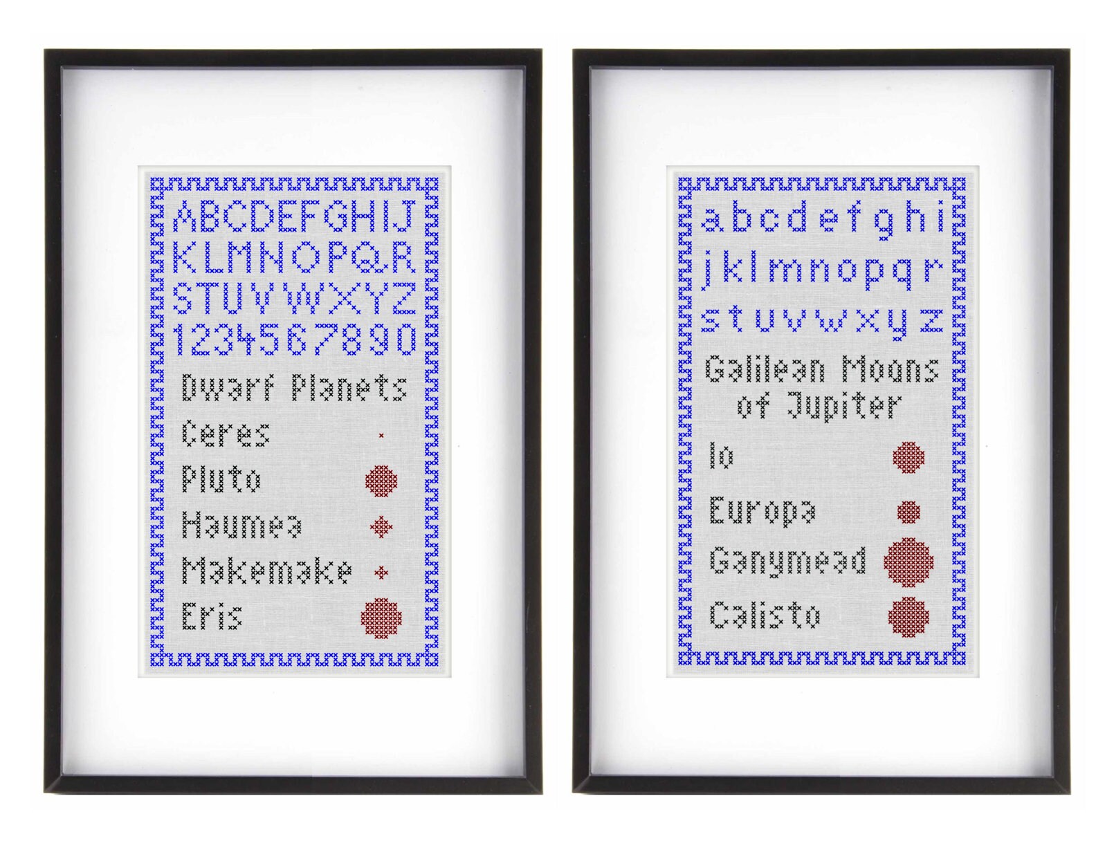 Solar System Cross Stitch Pattern: Astronomy Needlework (digital ...