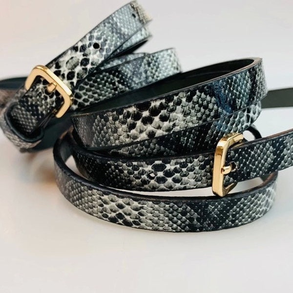 Snake Skin Belt - Etsy