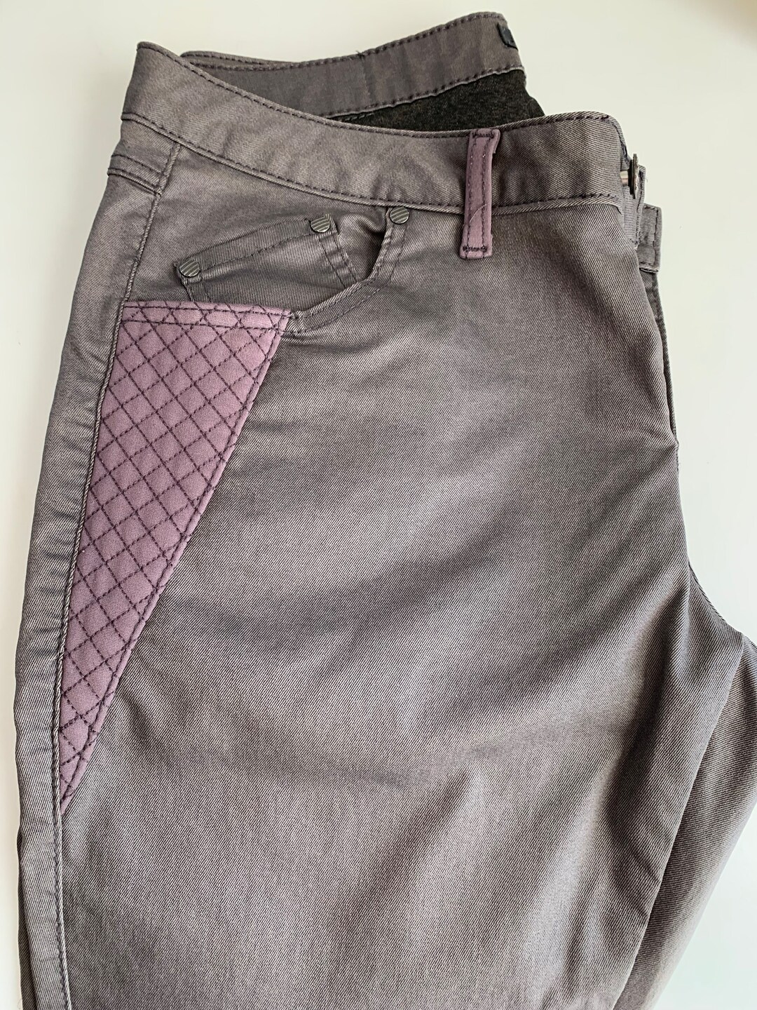 Horse Riding Jeans Gray Denim Trousers Vintage Denim Riding Spandex ...