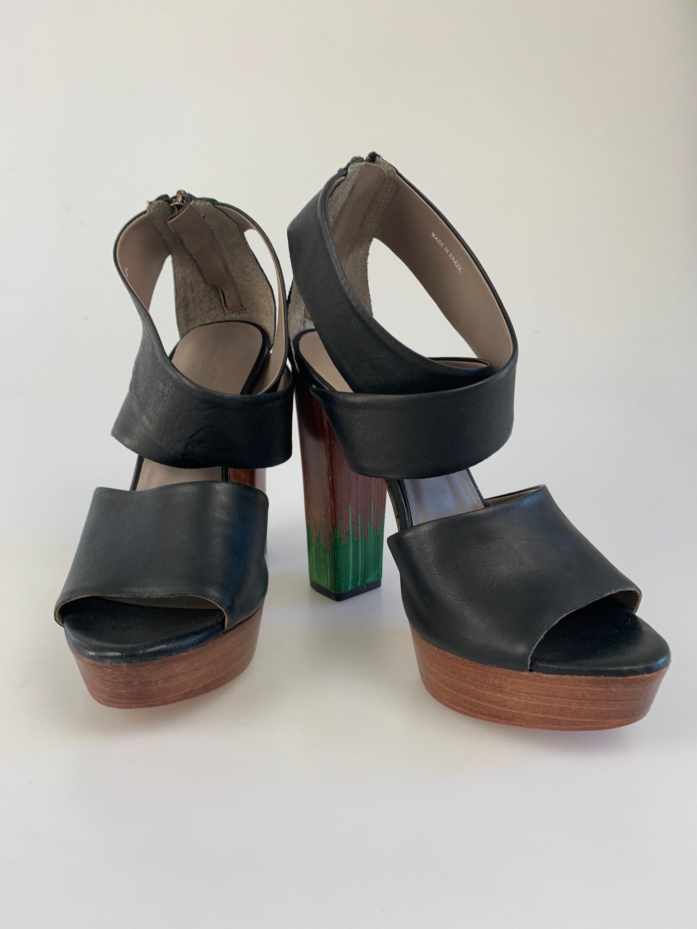 High Heel Ankle Lace Strap Sandals With Zipper SKIN by FINSK Designer ...