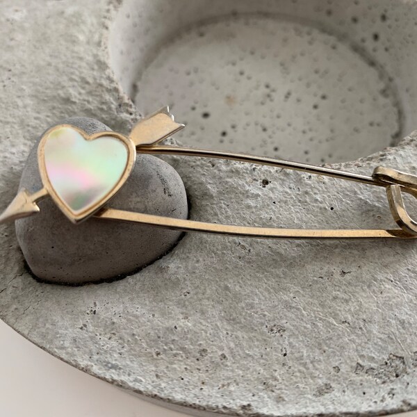 Heart Safety Pin - Etsy