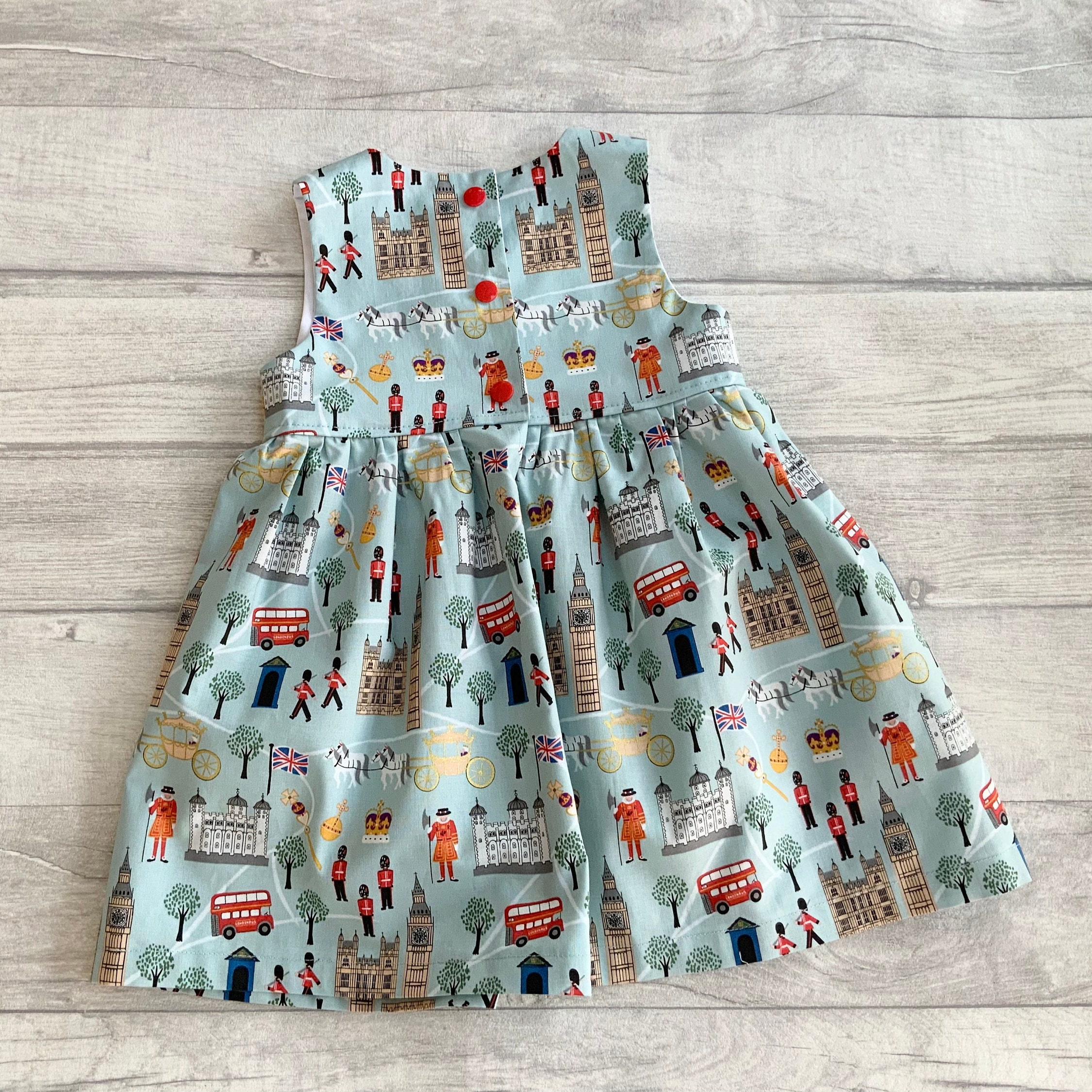 Girls Jubilee London Dress London Bus London Icons Girls - Etsy UK
