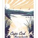Cape Cod Illustration Cape Cod Travel Poster Beach Illustration - Etsy