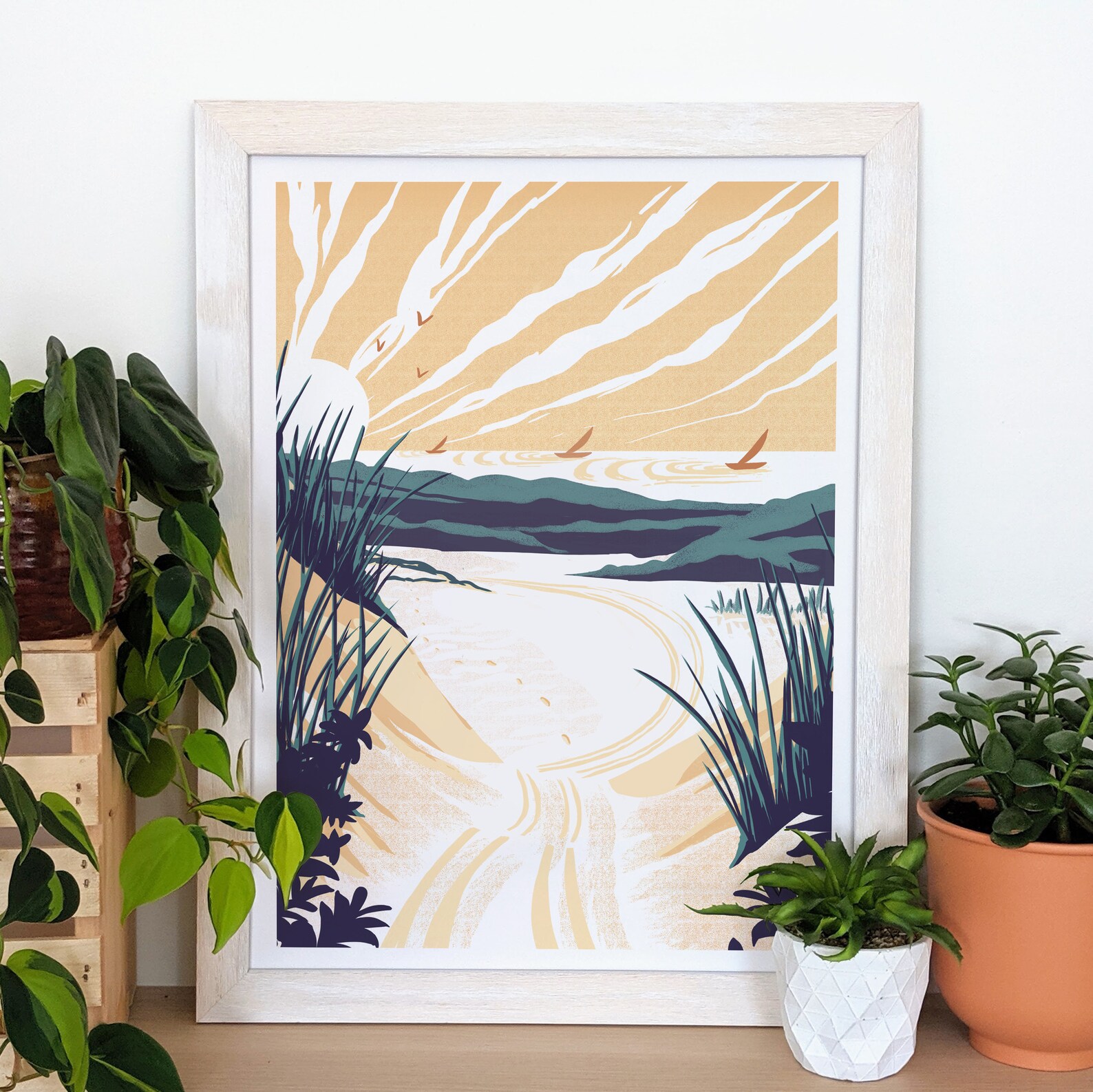 Cape Cod Illustration Cape Cod Travel Poster Beach - Etsy