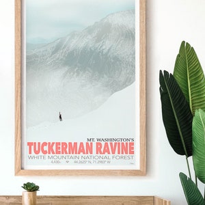 Tuckerman Ravine Illustration - Backcountry Skiing - Hiking - New ...