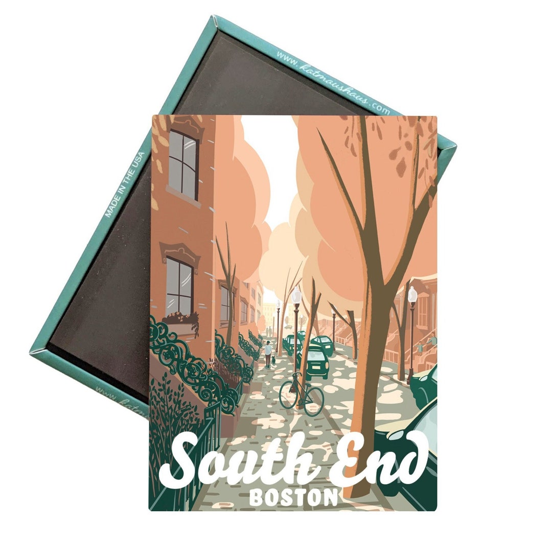 South End, Boston Magnet - Boston Souvenir - Fridge Magnet - Etsy