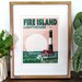 Fire Island Lighthouse Illustration Fire Island Travel - Etsy