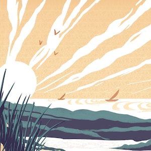 Cape Cod Illustration Cape Cod Travel Poster Beach Illustration - Etsy