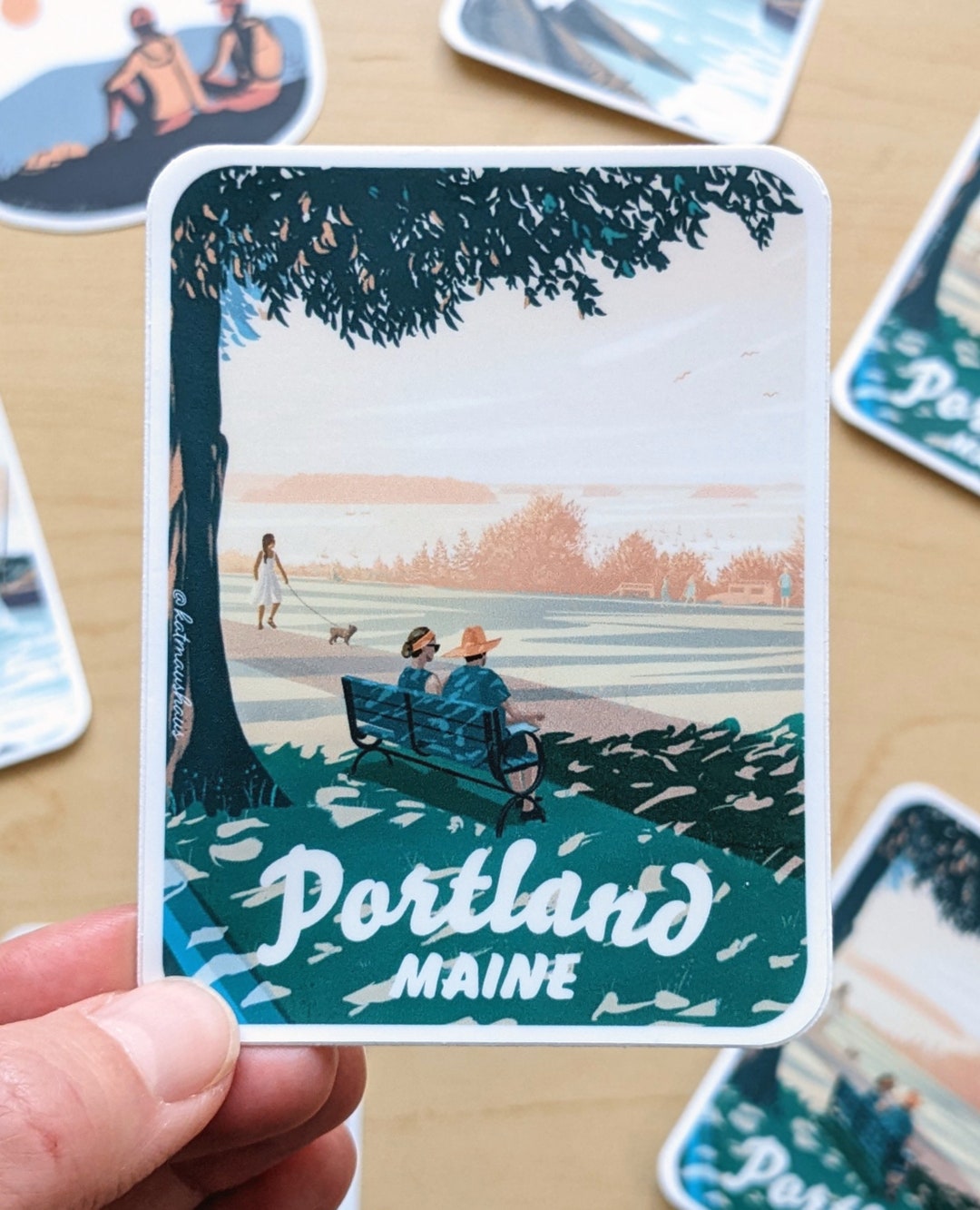 Portland, Maine Sticker - Eastern Promenade - Portland Souvenir - Casco ...