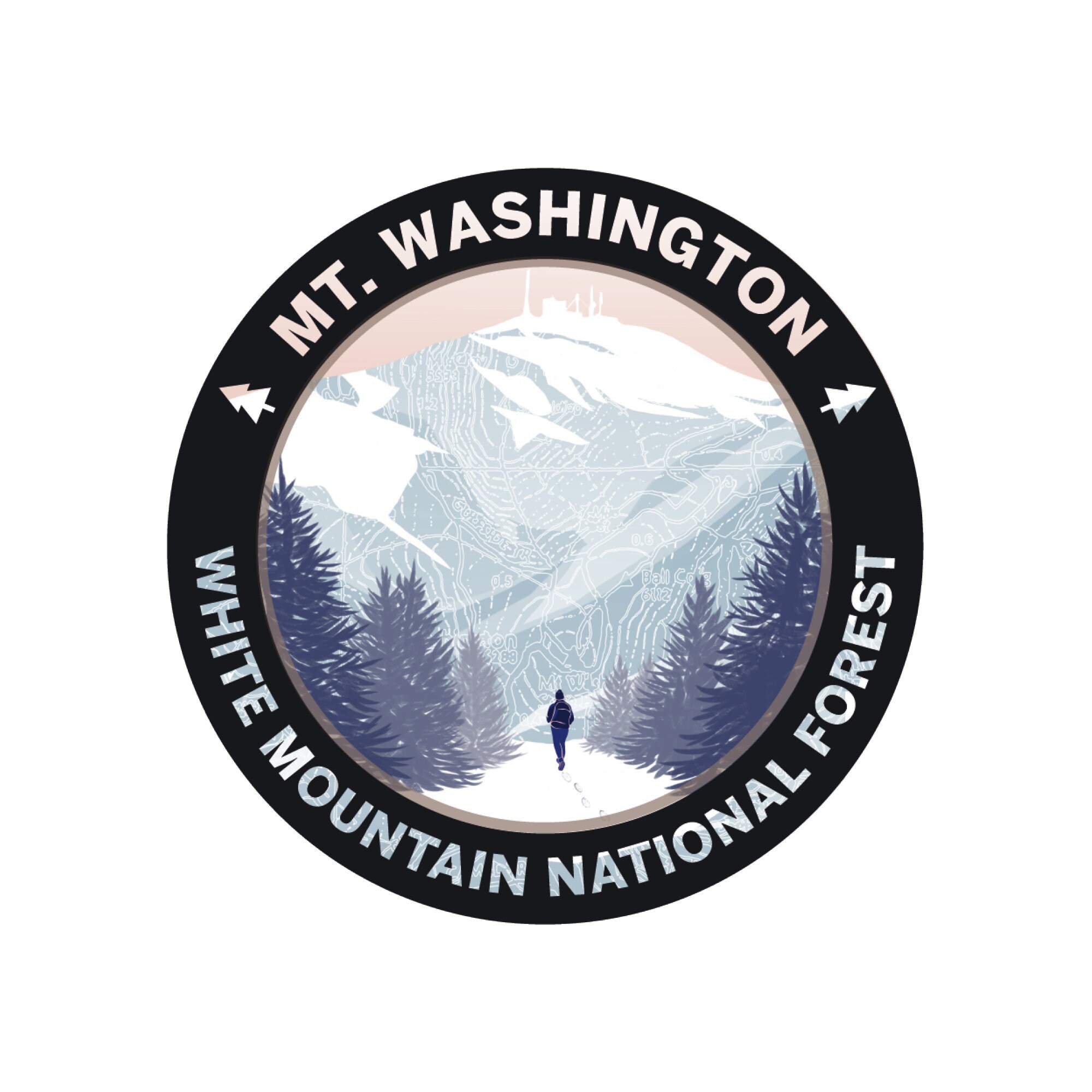 White Mountain Stickers - New Hampshire - Hike the Whites - Mt ...