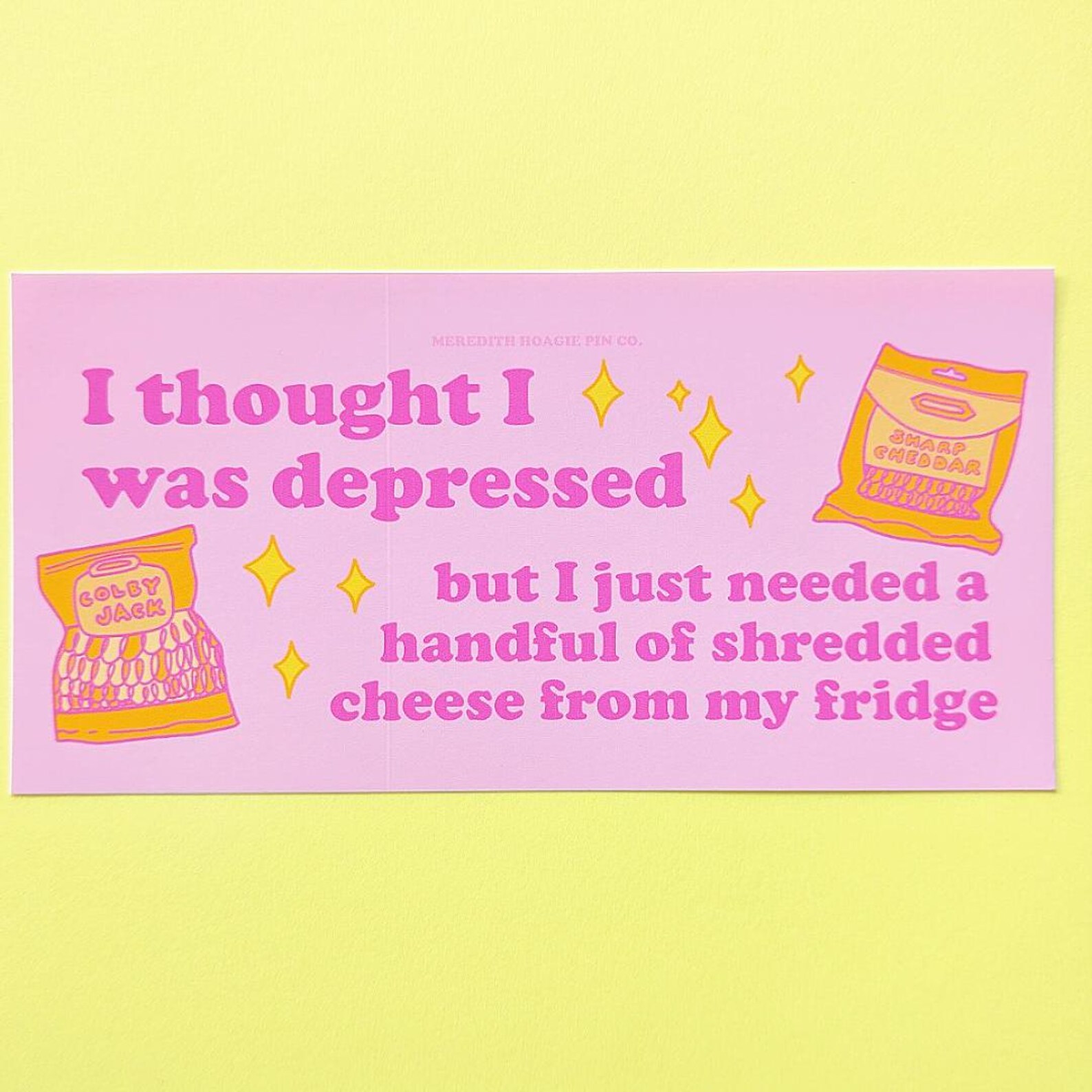 I Thought I Was Depressed Funny Bumper Sticker – Relatable Mental ...