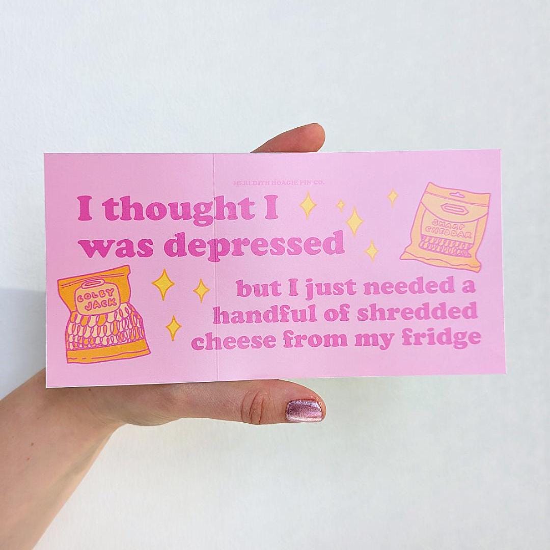 I Thought I Was Depressed Funny Bumper Sticker – Relatable Mental ...