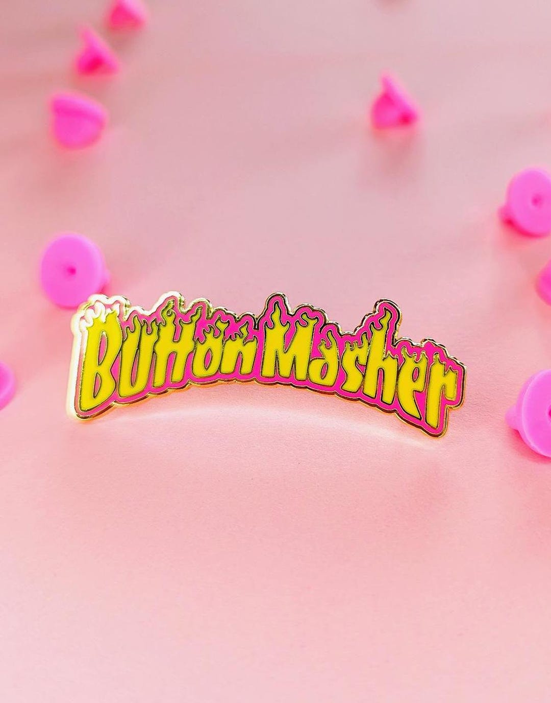 Button Masher Gaming Enamel Pin - Cute Enamel Pin for Fans of Winning ...