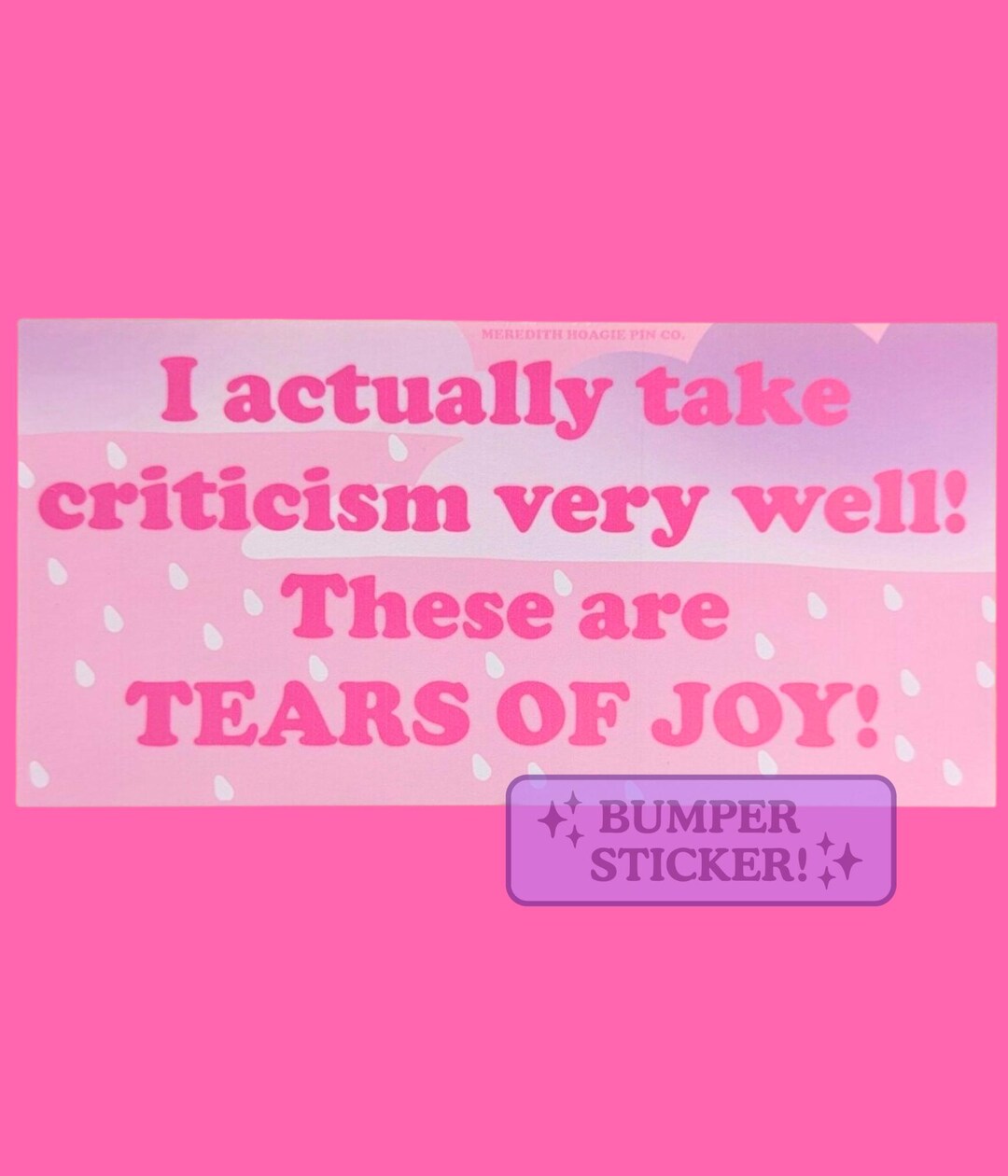 Tears of Joy Bumper Sticker Funny Sarcastic Vinyl Sticker for ...