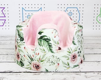 Rose Magnolia Floral Bumbo Seat Cover, Handmade Cover for Floor Seat ...