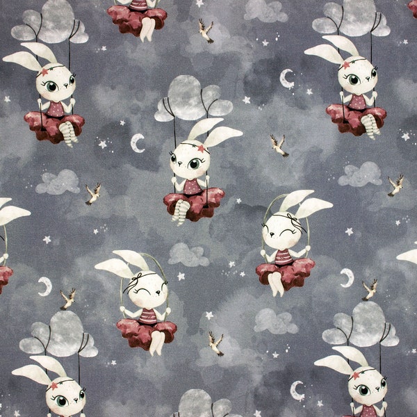 Bunny Print Fabric - Etsy