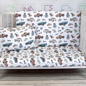 Vintage Car Kids Bedding Set: Route 66 Cotton Duvet Cover - Etsy