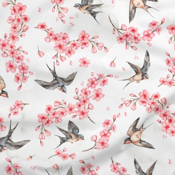 Sakura Fabric - Etsy