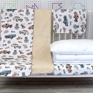 Vintage Car Kids Bedding Set: Route 66 Cotton Duvet Cover - Etsy