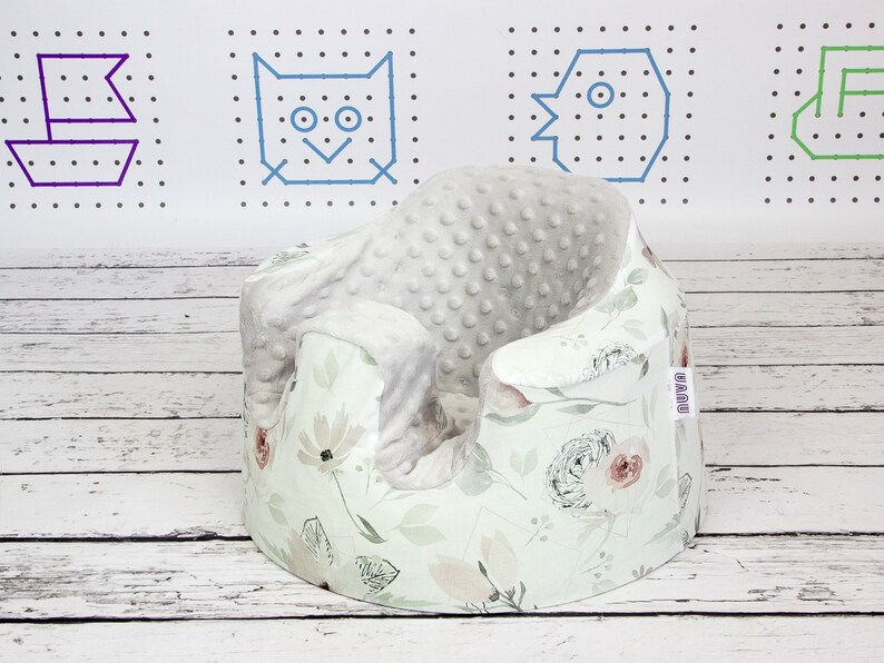 Gray Magnolia Floral Bumbo Seat Cover Handmade Cover for | Etsy