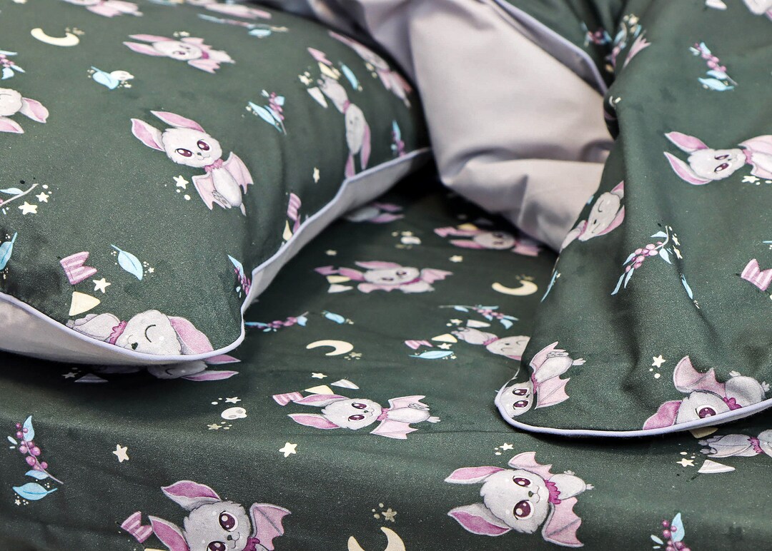 Baby Bats Crib Sheet: Dark Organic Cotton Bedding - Etsy